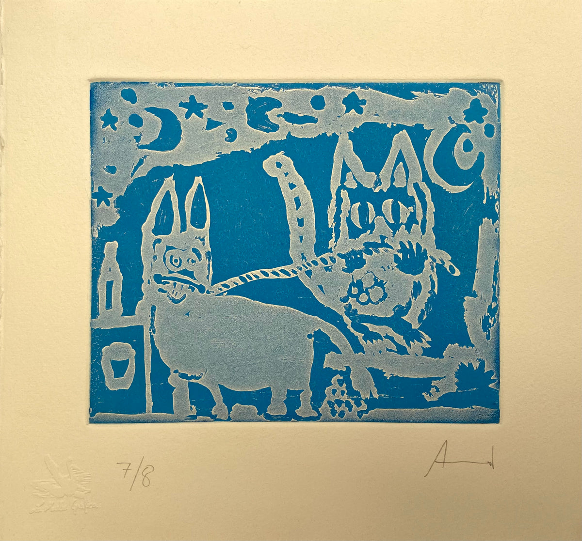 ENRIQUE ARNAUD BLUM "MULA TERCA" METAL AZUL – Marias Arte y Diseño